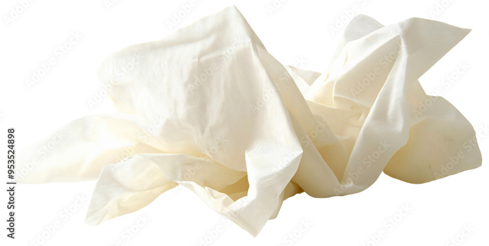 Isolated tissue paper wipe, soft and hygienic, cleaning and wiping ...