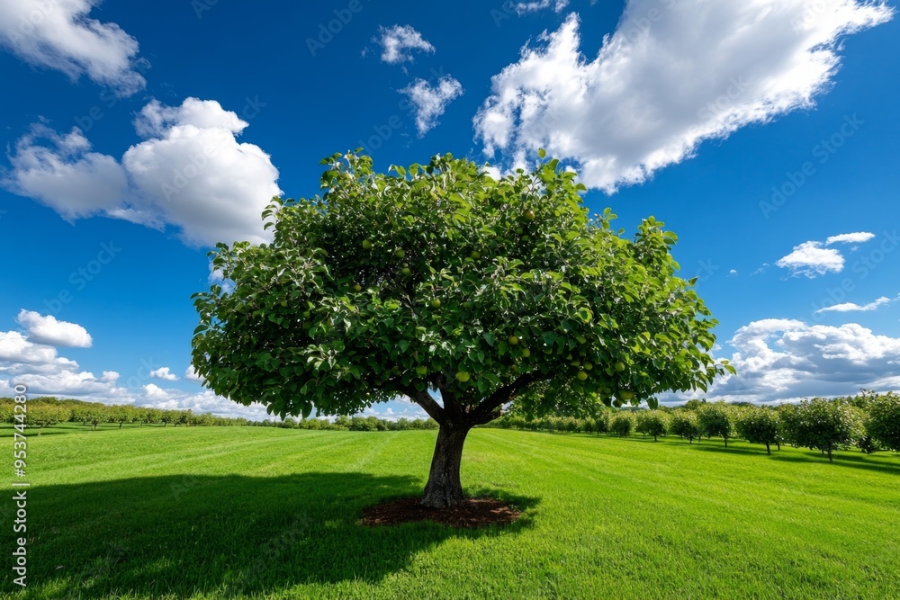 Apple Garden Trees, Orchard, and Seasons captured in a time-lapse style ...