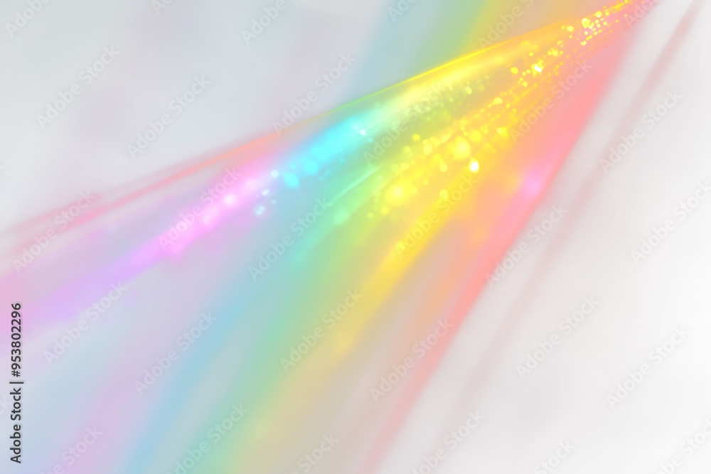 Light lens prism effect on transparent background. Holographic ...