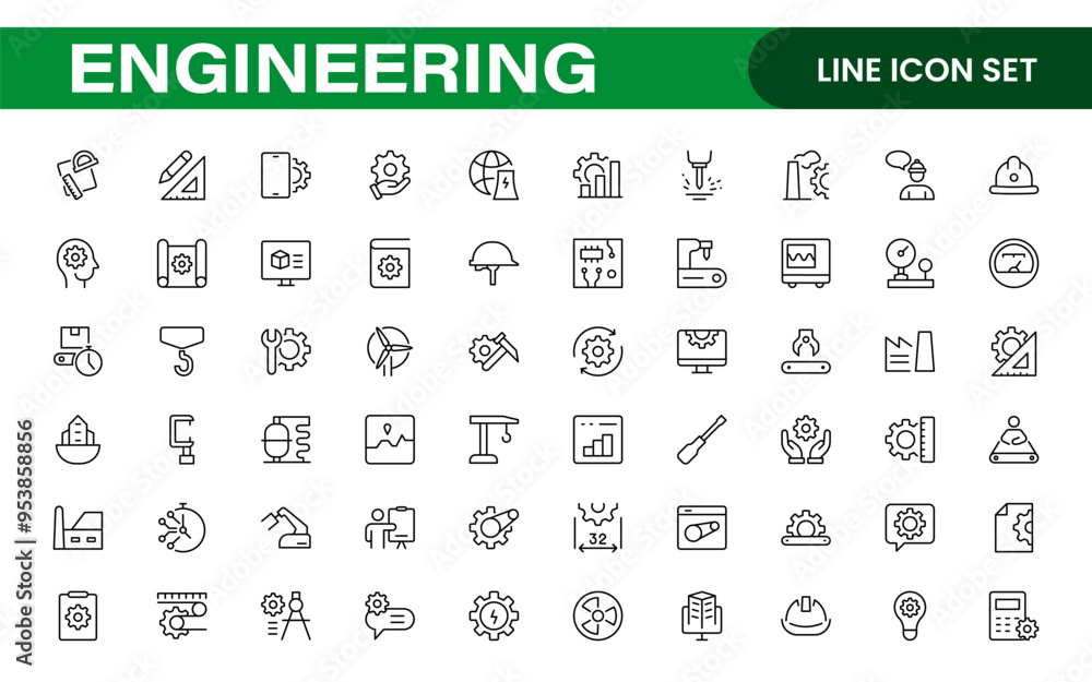 Comprehensive Engineering Icon Set: Precision-crafted icons for ...