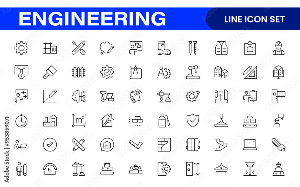 Comprehensive Engineering Icon Set: Precision-crafted icons for ...