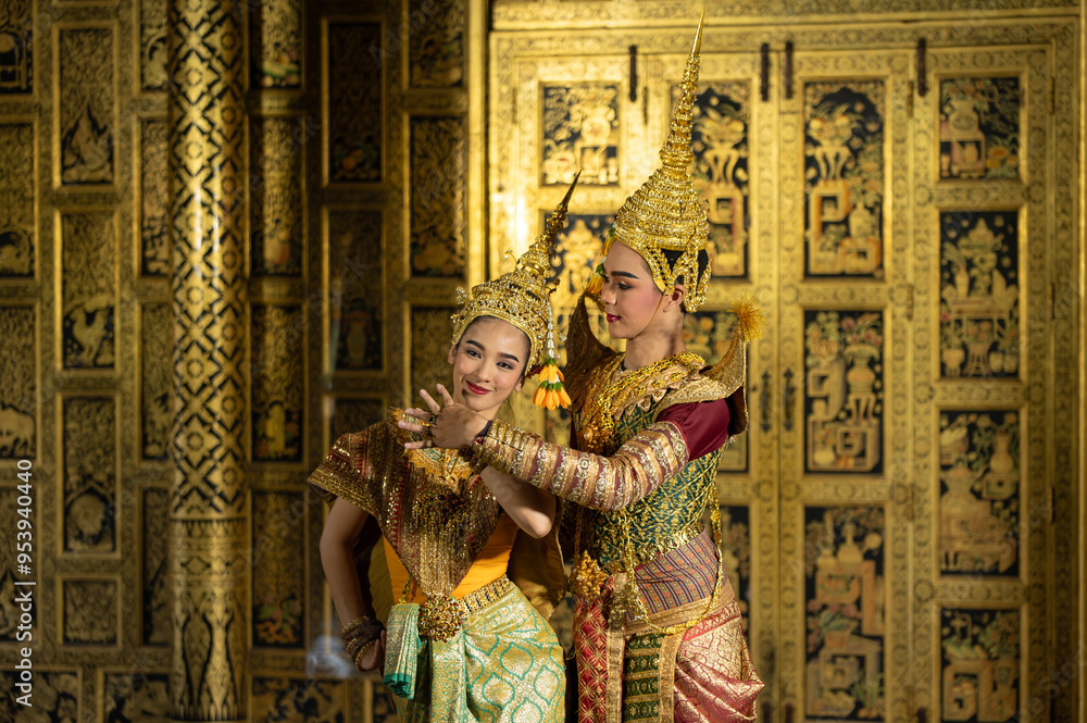 Pantomime (Khon) is traditional Thai classic masked play enacting ...