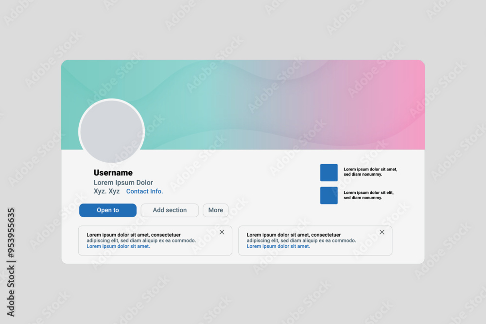 Linkedin banner mockup realistic linkedin profile page presentation ...