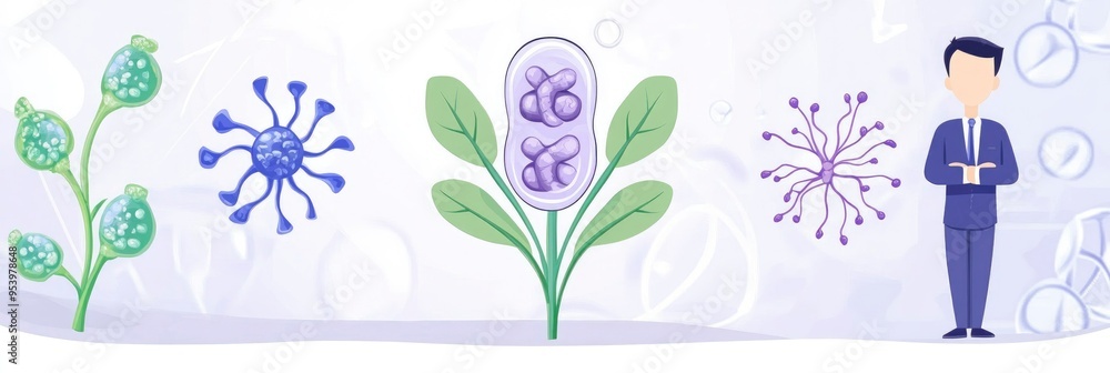 Ilustración de Stock diagram of a plant cell, labeling key parts such ...