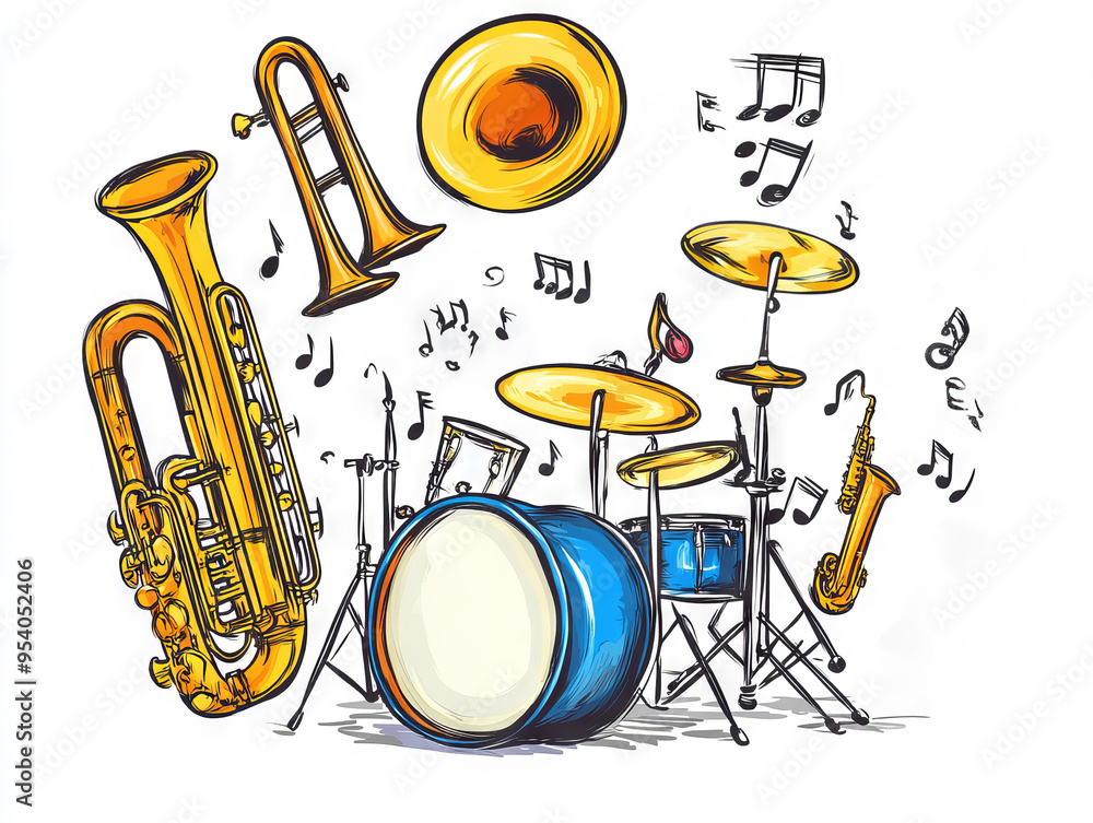 Band background graphics Stock Illustration | Adobe Stock