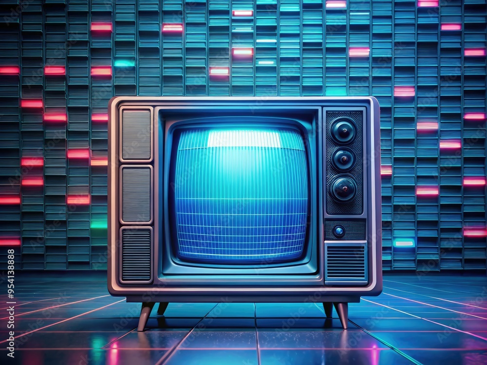 Retro futuristic coding interface old TV screen aesthetic VHS tapes ...