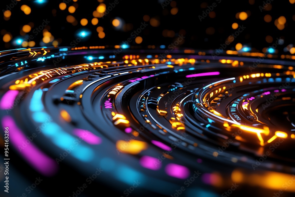 Energy Illustration Kinetic, Motion, and Energy Flow visualized in an ...