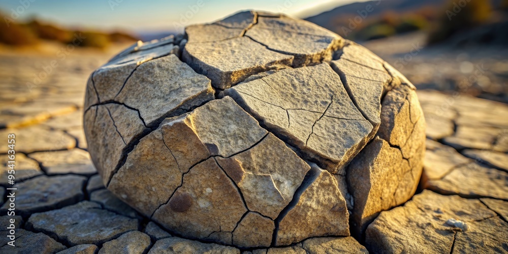 Detailed view of rock with multiple cracks, rock, cracks, texture ...