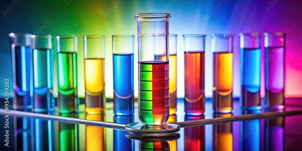 Optical measurement of the color of the test liquid in a cuvette using ...