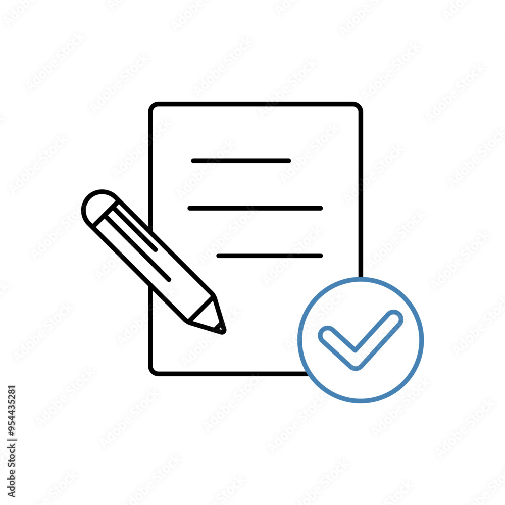 assessment concept line icon. Simple element illustration. assessment concept outline symbol ...