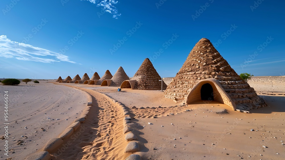 Traditional Musgum mud huts, characterized by their catenary arch ...