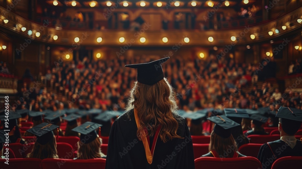 Graduation Ceremony: A formal event in a large auditorium, where ...