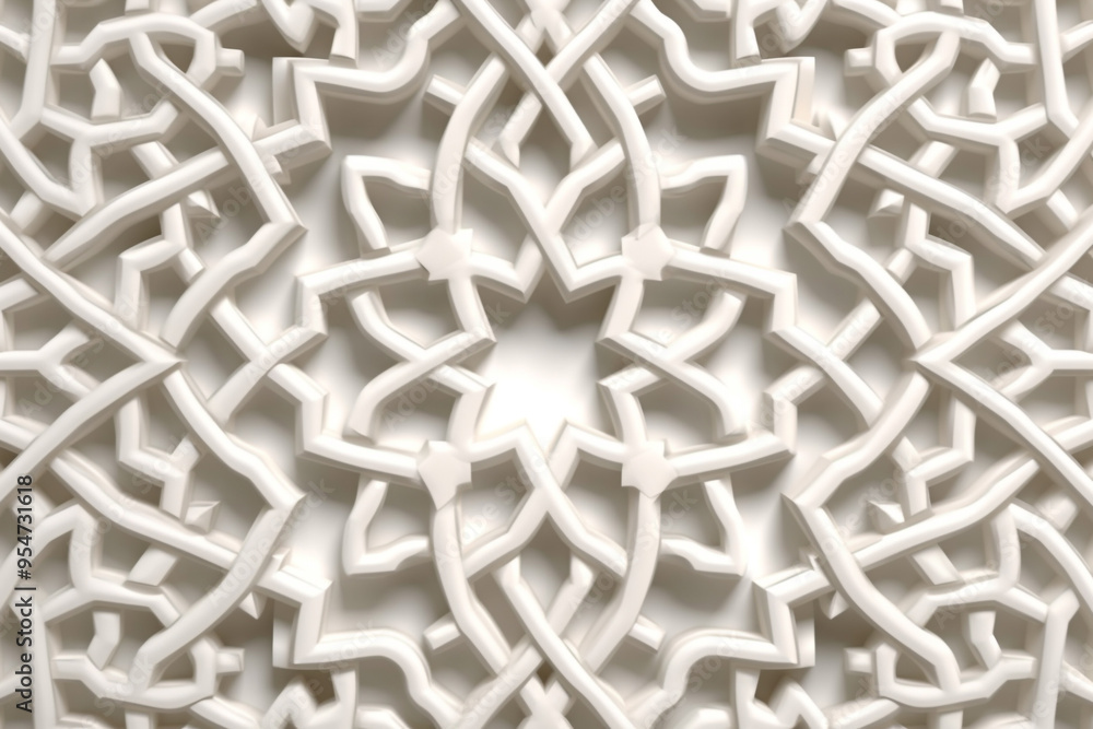 arabic architecture, white background with typical geometry of arabic ...