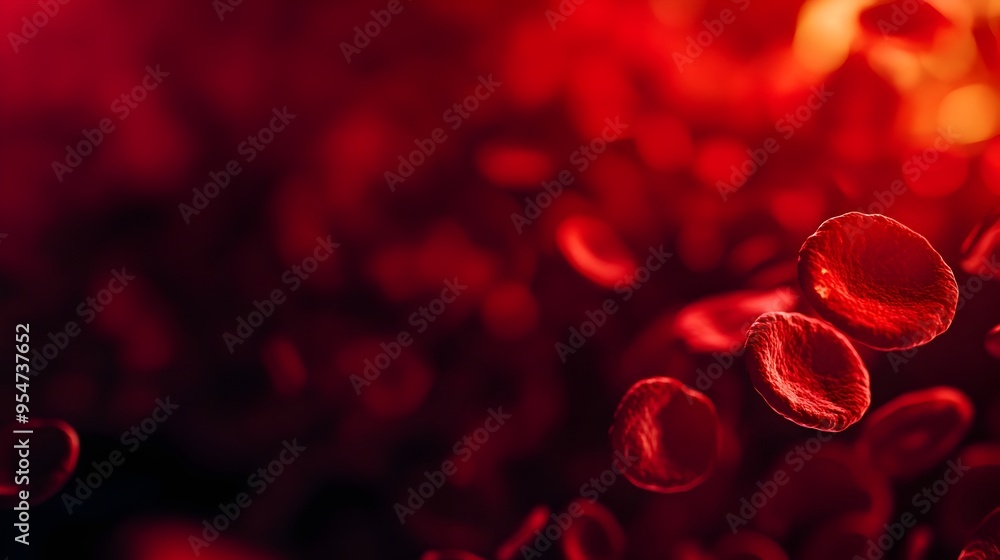 Macro photography of a close up view of red blood cells clumping ...