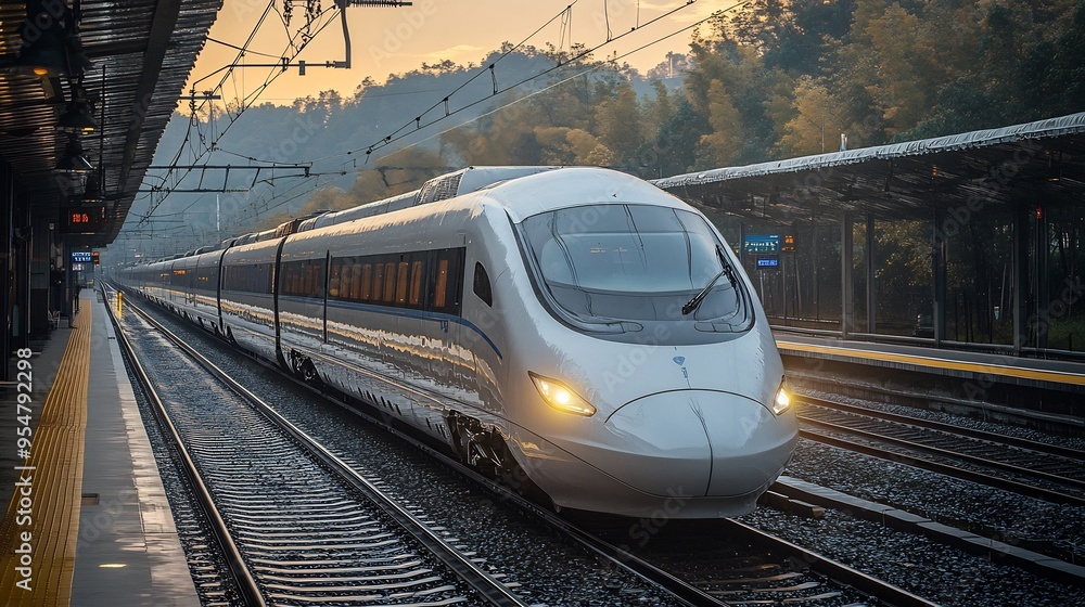 Highspeed rail network blueprint interconnected stations efficient ...