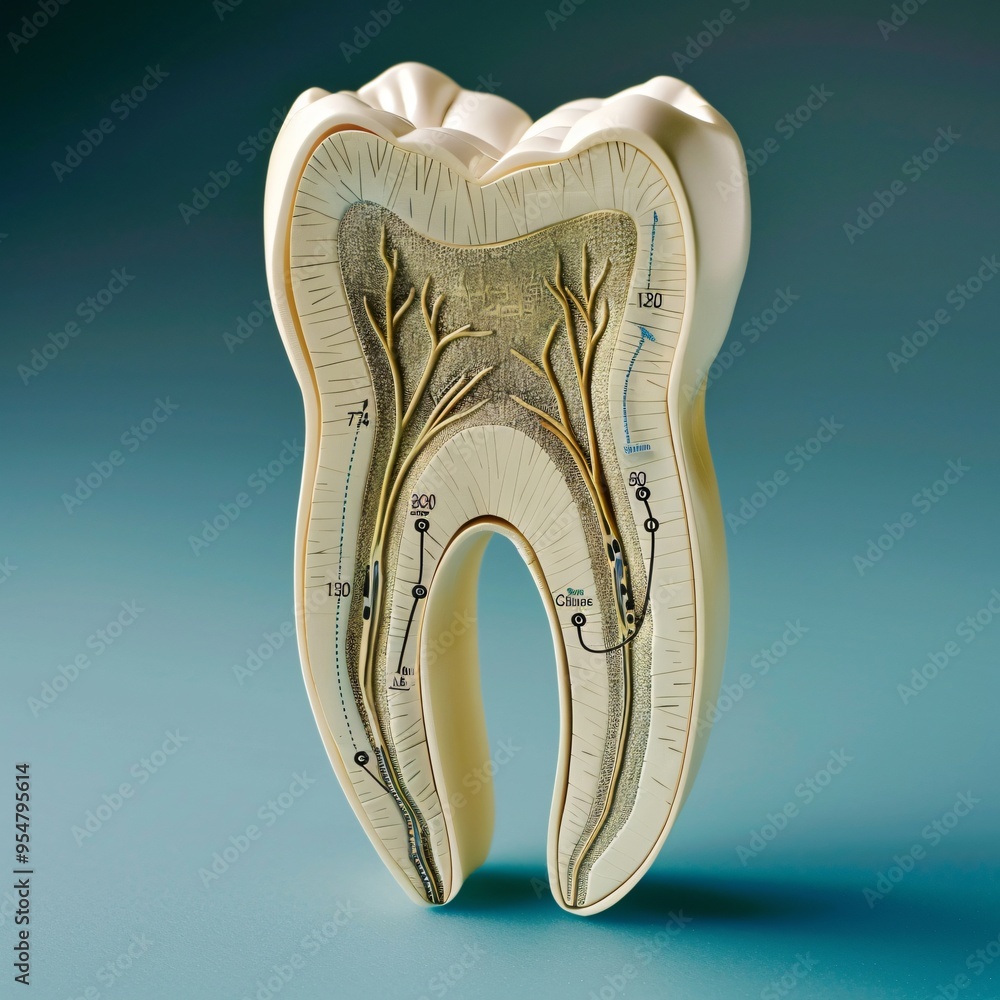 Anatomical Model of Human Tooth Molar Cross Section Oral Health ...