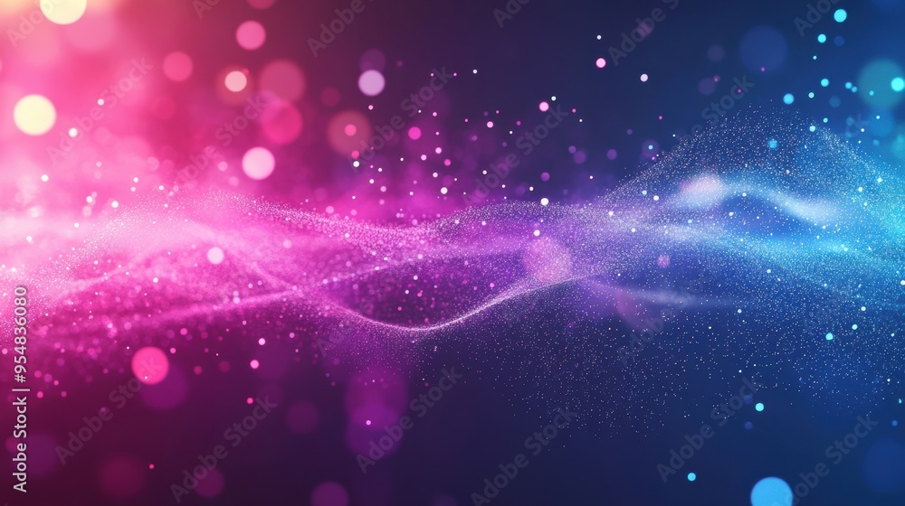 2D particle effect animation with vibrant, cascading sparkles and ...