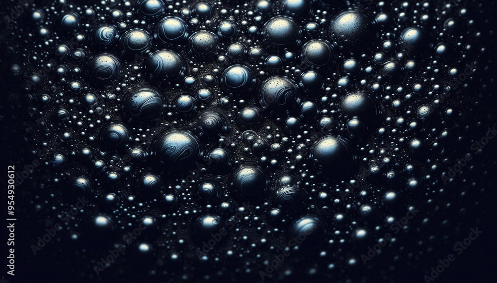 Dark blue metallic bubbles texture background Stock Illustration ...