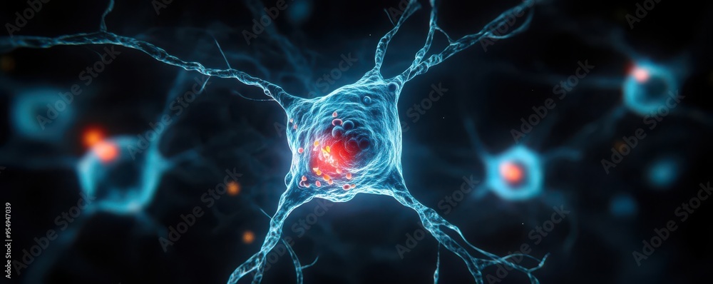 Fluorescent microscopy of cell membranes showing lipid rafts and ...