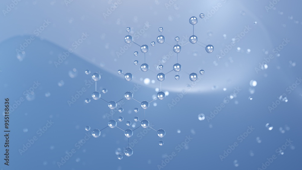 lactobionic acid molecular structure, 3d model molecule, e399 ...