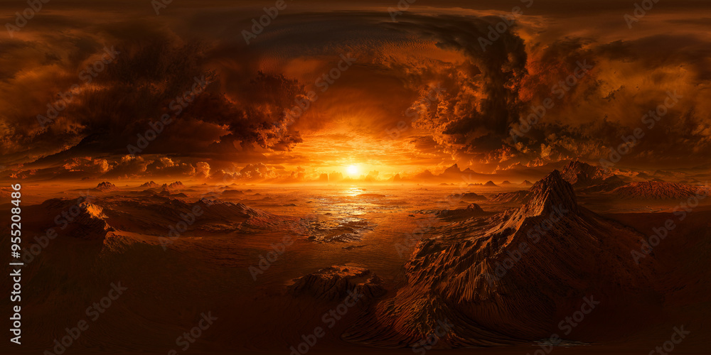 Planet Venus surface 8K v6 360 degree, equirectangular projection ...