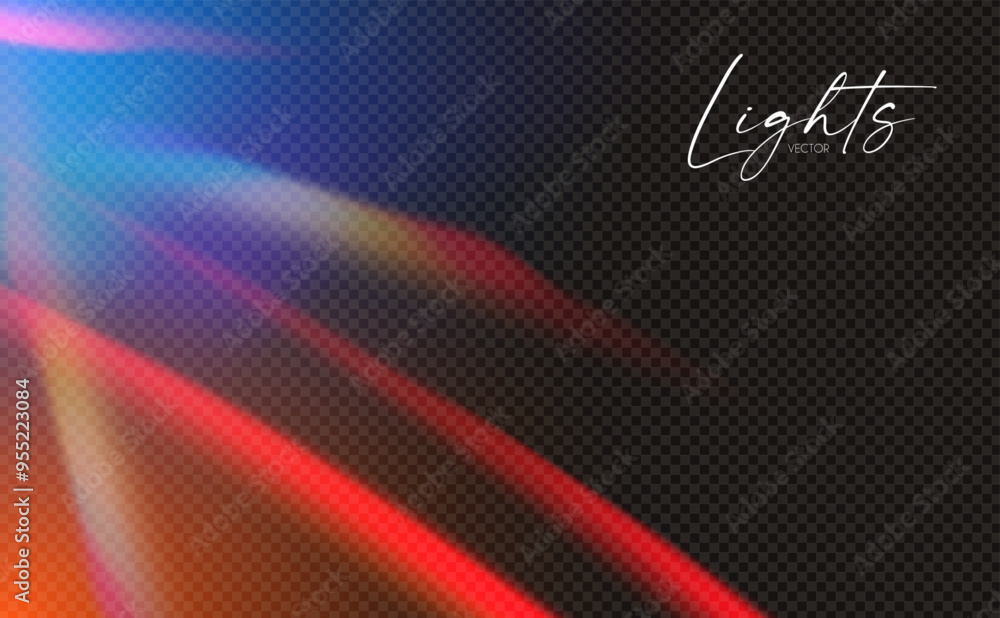 Rainbow light effect. Dispersion of beam. Sun light effect for ...