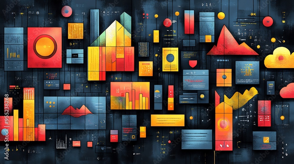 Illustrated mind map visual identity design exploring logo systems ...