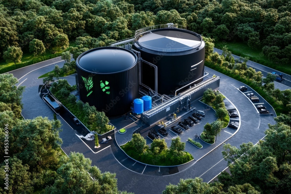 Garbage advancements in waste-to-energy are showcased in a futuristic ...