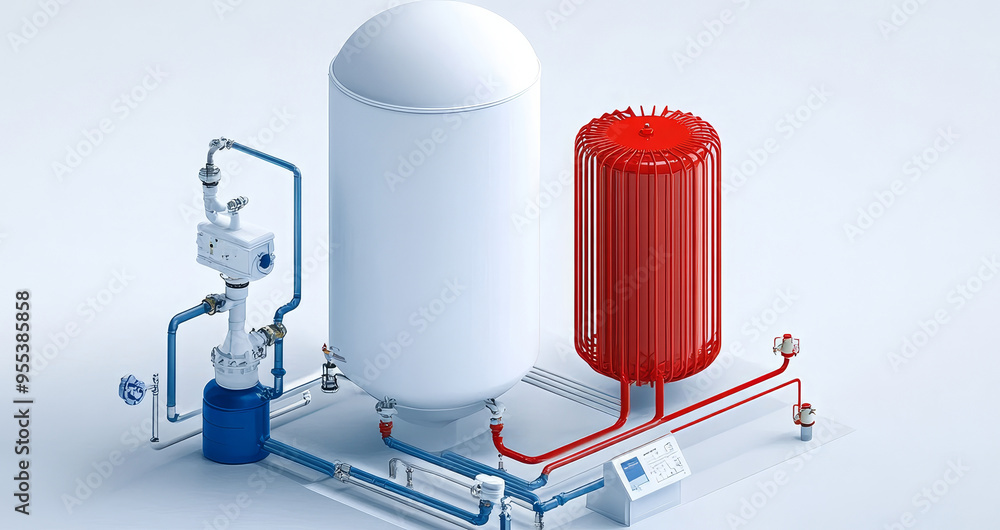 A detailed flowchart illustrating the circulation of water in a central ...