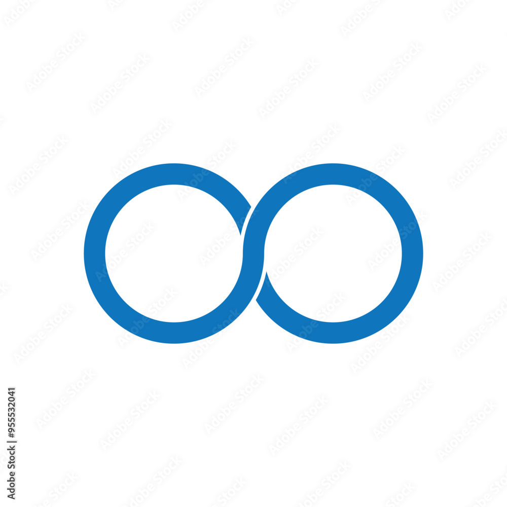 Logo Circle Infinity symbol isolated on white background. Template Logo ...