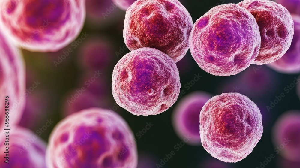 Microscopic view of Chlamydia trachomatis bacteria, highlighting their ...