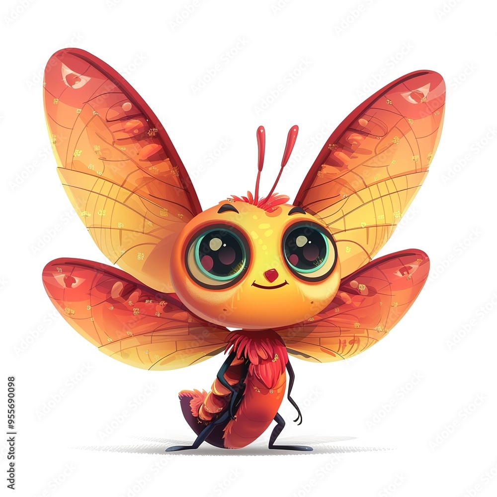 Firefly Gratitude emotion fantasy animal cartoon isolated ...