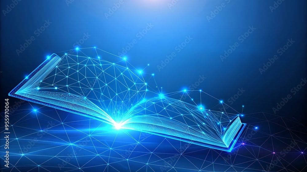 wonderful education background with blur book Stock Illustration ...