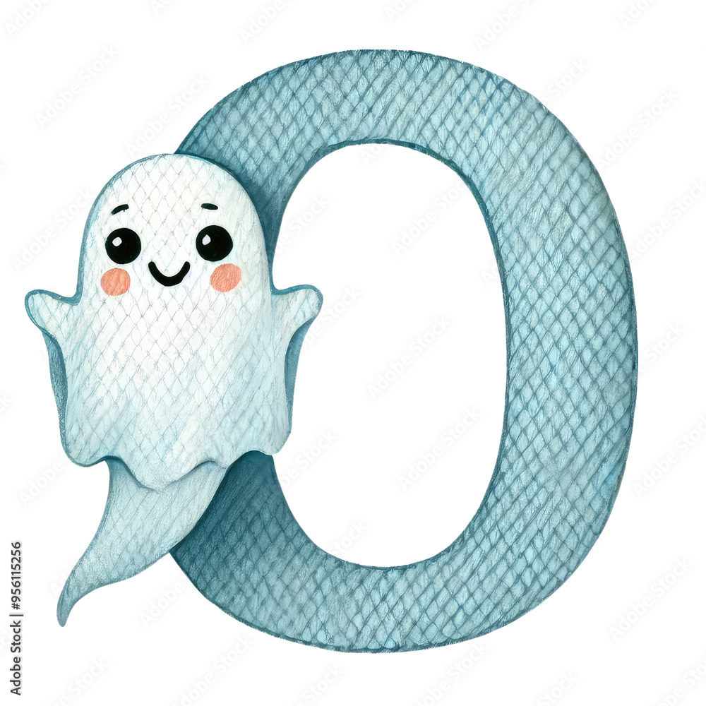 ghost alphabet, Halloween a-z letters decorated with cute ghost, for ...