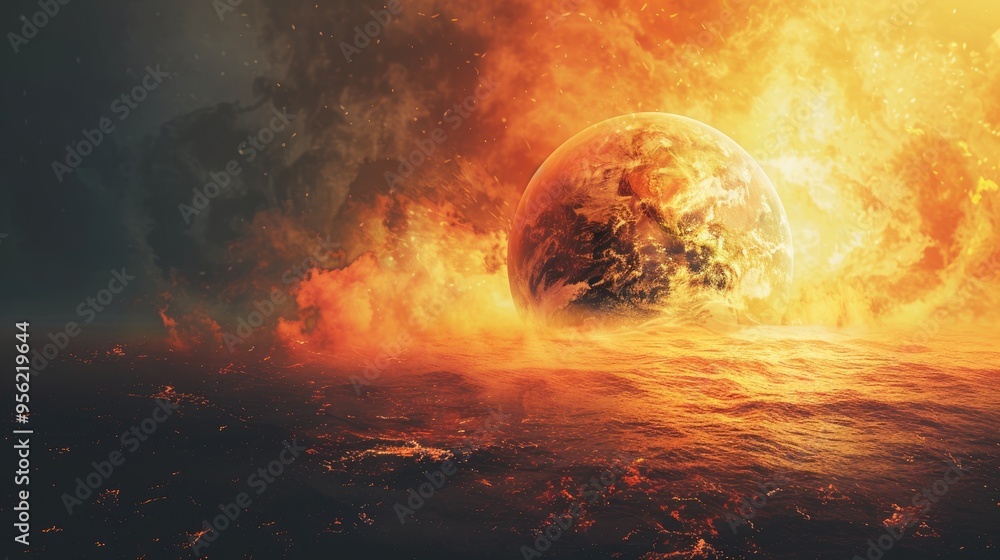 Global warming and climate change Chart of forecasted temperature rise ...