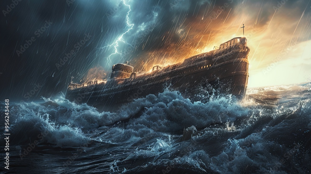 Noah's Ark, as described in the Genesis flood narrative, is the vessel through which God saves ...