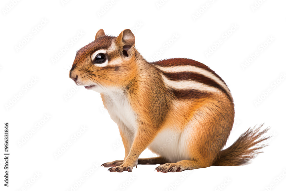 Red-tailed chipmunk in standing pose PNG on transparent background ...