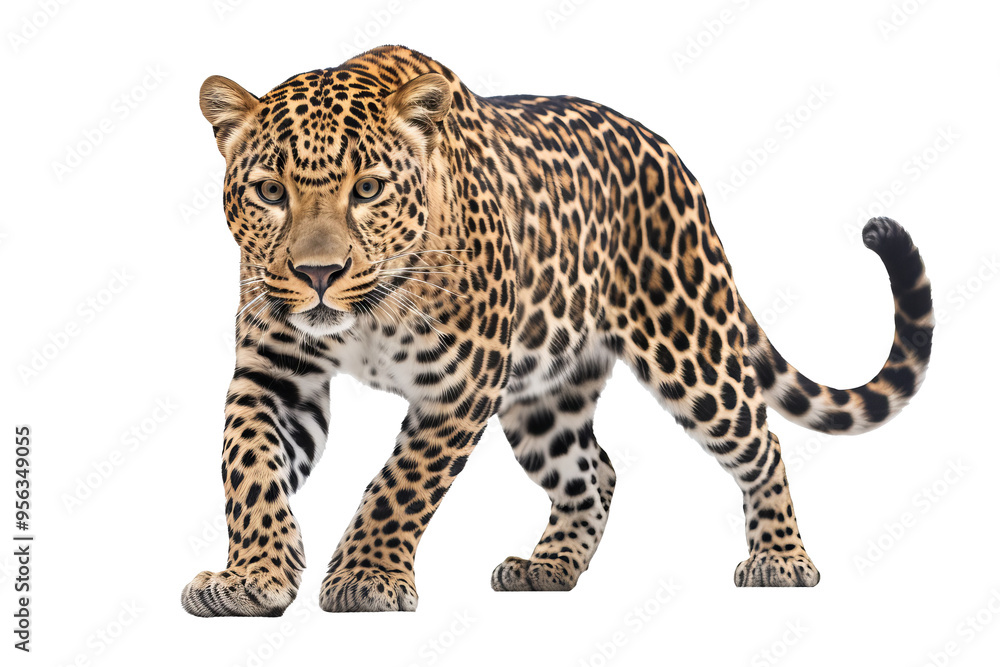 Realistic leopard PNG with transparent background for graphic design ...