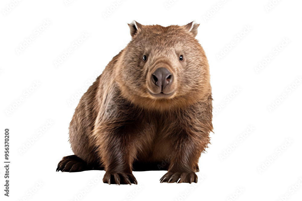 High-resolution common wombat isolated on transparent background for ...