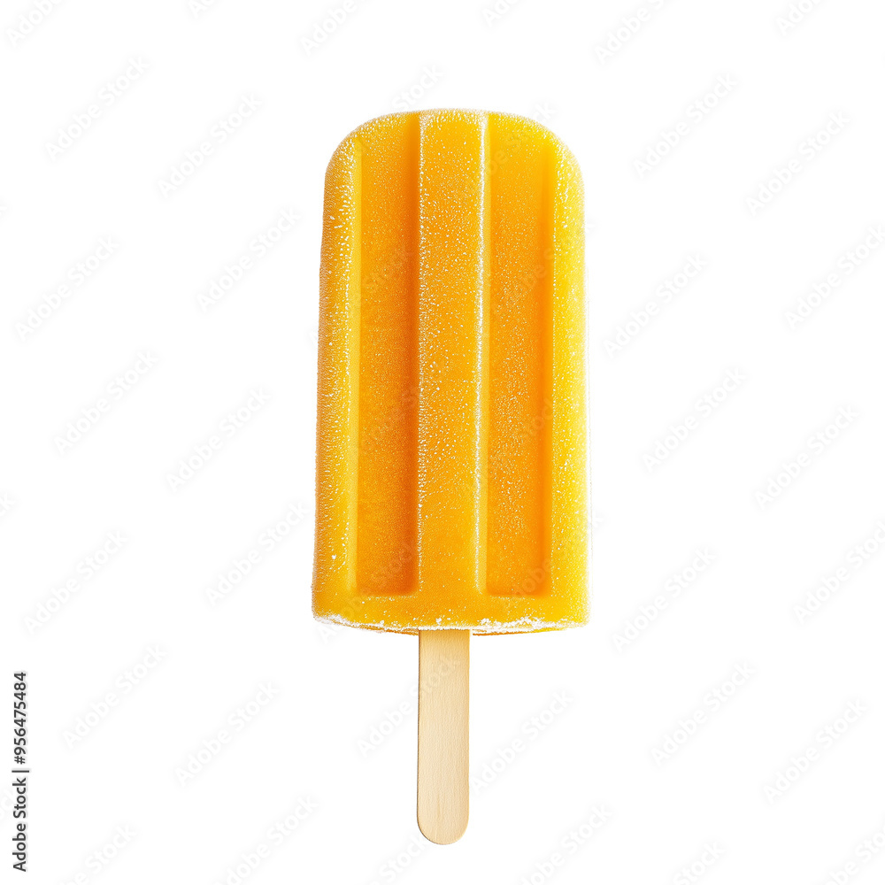 orange fruit ice lolly isolated on transparent or white background ...