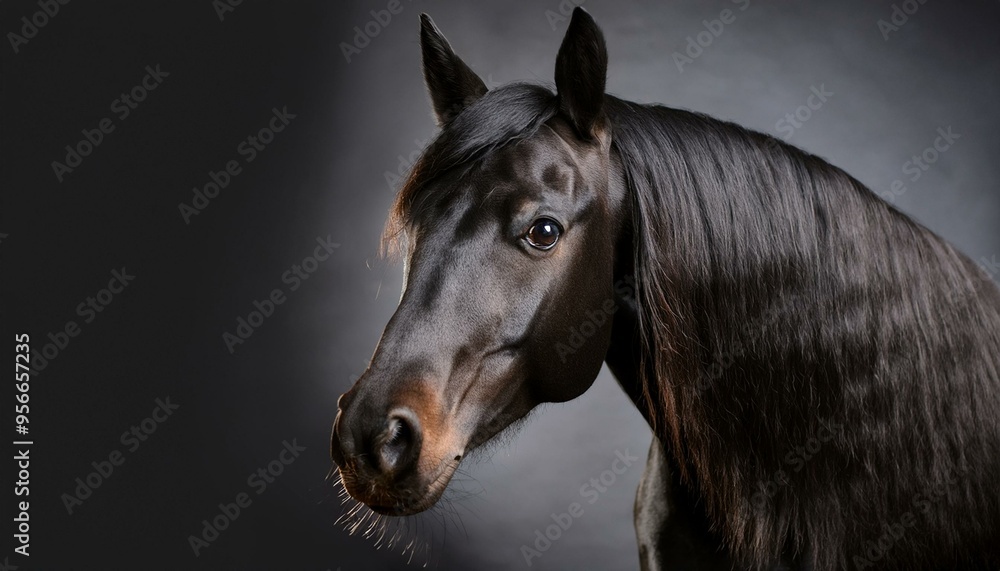 UN caballo realista. El modelo del caballo se representa con una ...