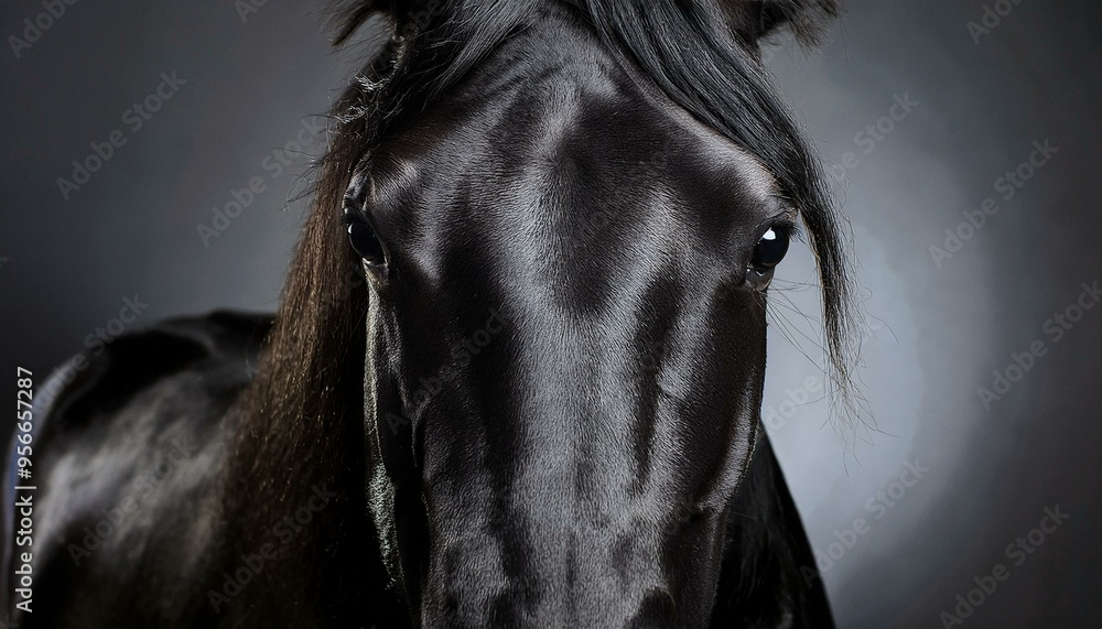 UN caballo realista. El modelo del caballo se representa con una ...