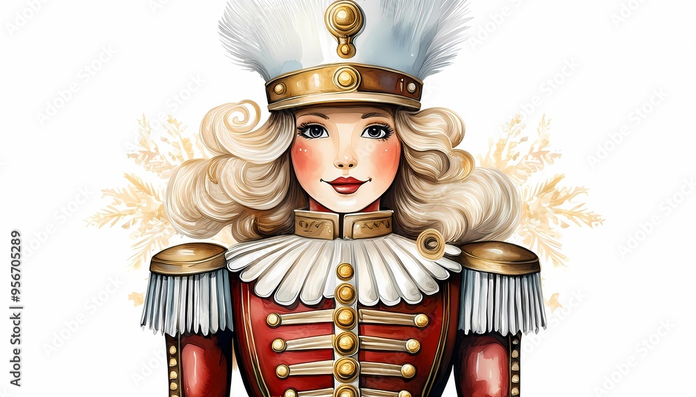 Nutcracker, watercolor clipart illustration with isolated background ...