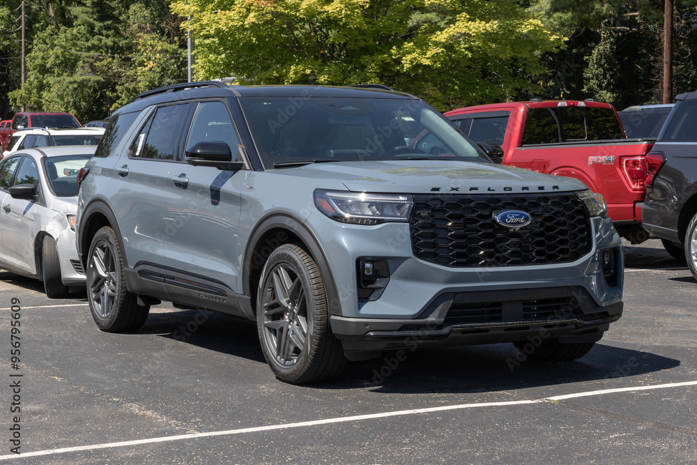 Ford Explorer ST-Line 4WD SUV display. Ford offers the Explorer with a ...