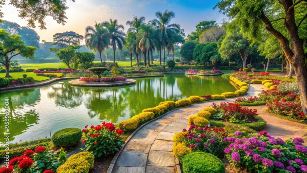 Serene Eco Park in Patna, Bihar, India, featuring lush greenery ...