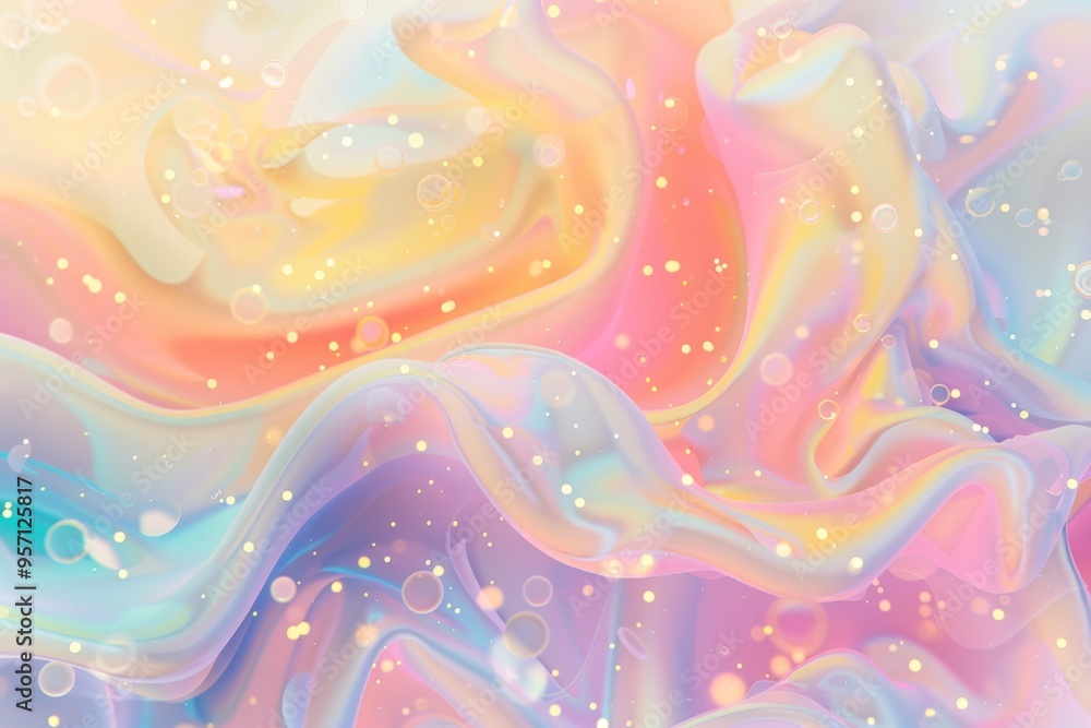 Swirls of colorful pastel hues and subtle patterns create a dreamy ...