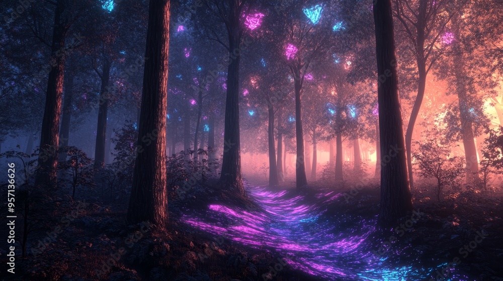 Step Into a Glowing Forest: Immersive AR Experience with 3D Shapes ...