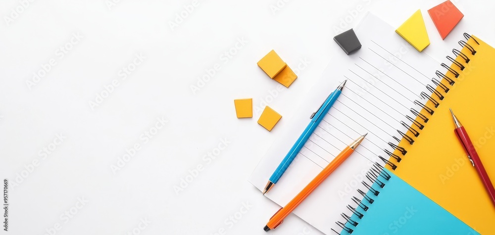 Business plan binder with charts and notes, organized approach to ...