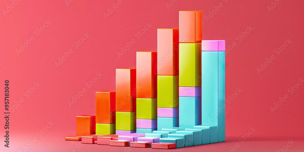 A bar graph with colored bars showing employment rates, inflation, and ...