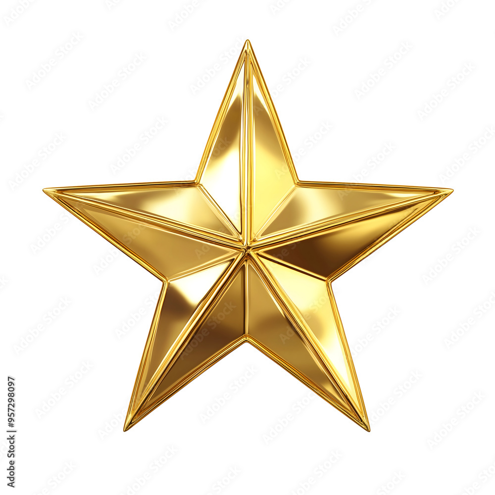 gold star isolated on transparent background Generative Ai. Stock Photo | Adobe Stock